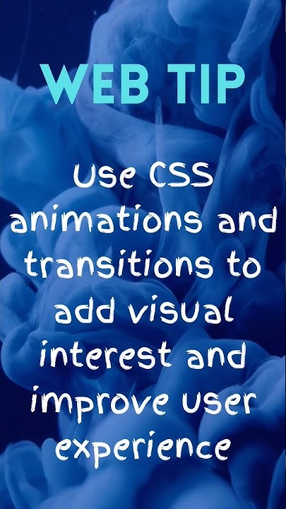Web tip. Use CSS animations to add visual interest and improve user experience #shorts - YouTube