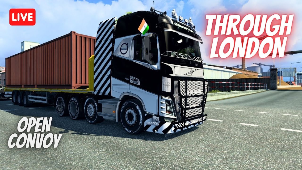 Through london🚛 | ets2 1.45 open convoy gameplay [Euro Truck Simulator ...
