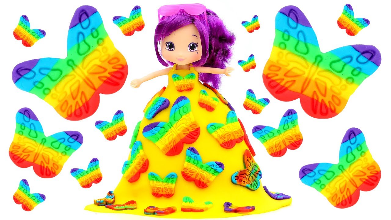 Super Butterfly Rainbow Dress Play Doh Slime Dresses Disney Princess ...