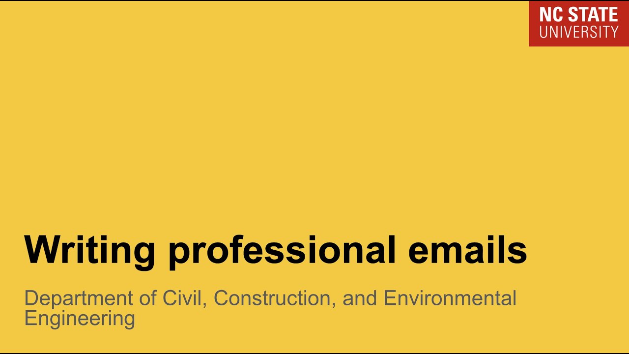 Writing A Professional Email Example