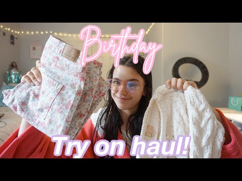 A mini birthday try-on haul! (American eagle + Aeropostale!) | Shelby Nicole
