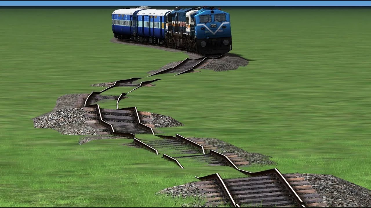 Crossing From BAD JOINT TRACK & Derails ~ KJM WDP4 - YouTube