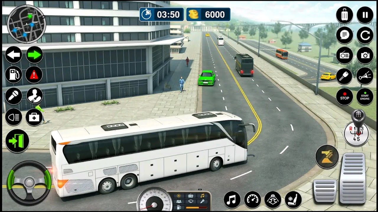 Extreme bus driving simulator | coach bus city driving simulator games🚒 ...