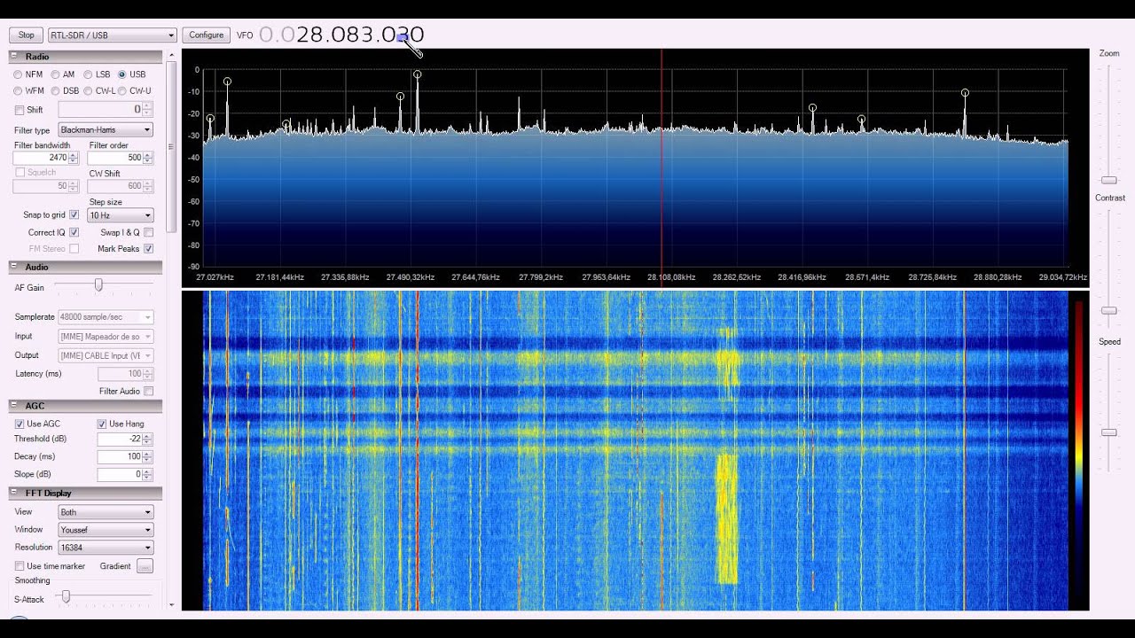 RECEPTOR SDR - 10 METROS CW E RTTY - YouTube