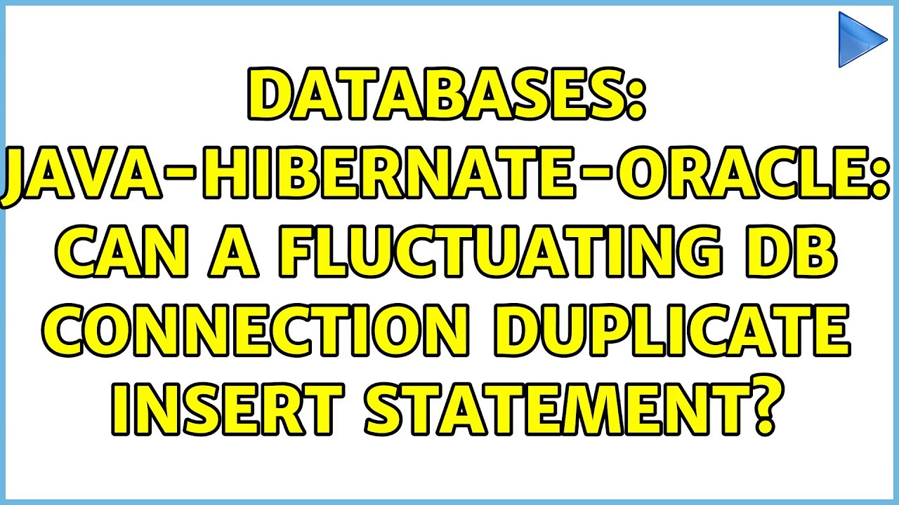 Databases Java Hibernate Oracle Can A Fluctuating Db Connection