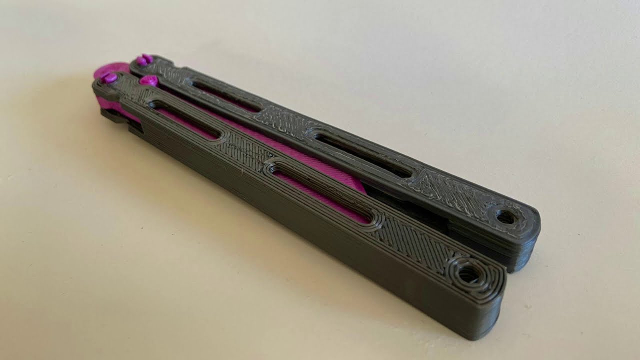 3D Printed BALISONG TRAINER build (free plans in description) - YouTube