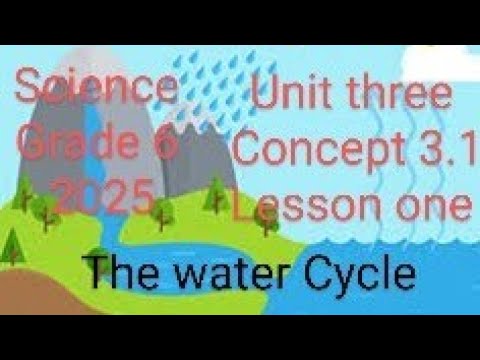 unit three - concept 3.1- lesson one ( The water Cycle) Grade 6 2025 ...