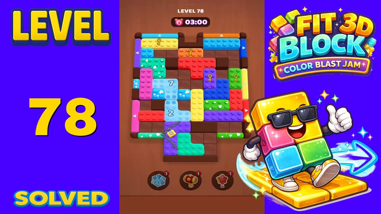 Fit Block 3D – Level 78 | Walkthrough Fast & Clean Solution - YouTube