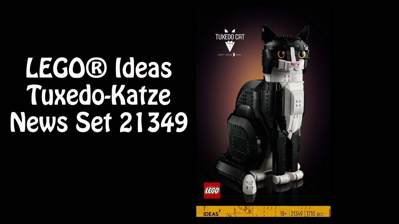 LEGO Tuxedo-Katze (Ideas Set 21349): Klemmbausteinlyrik News - YouTube