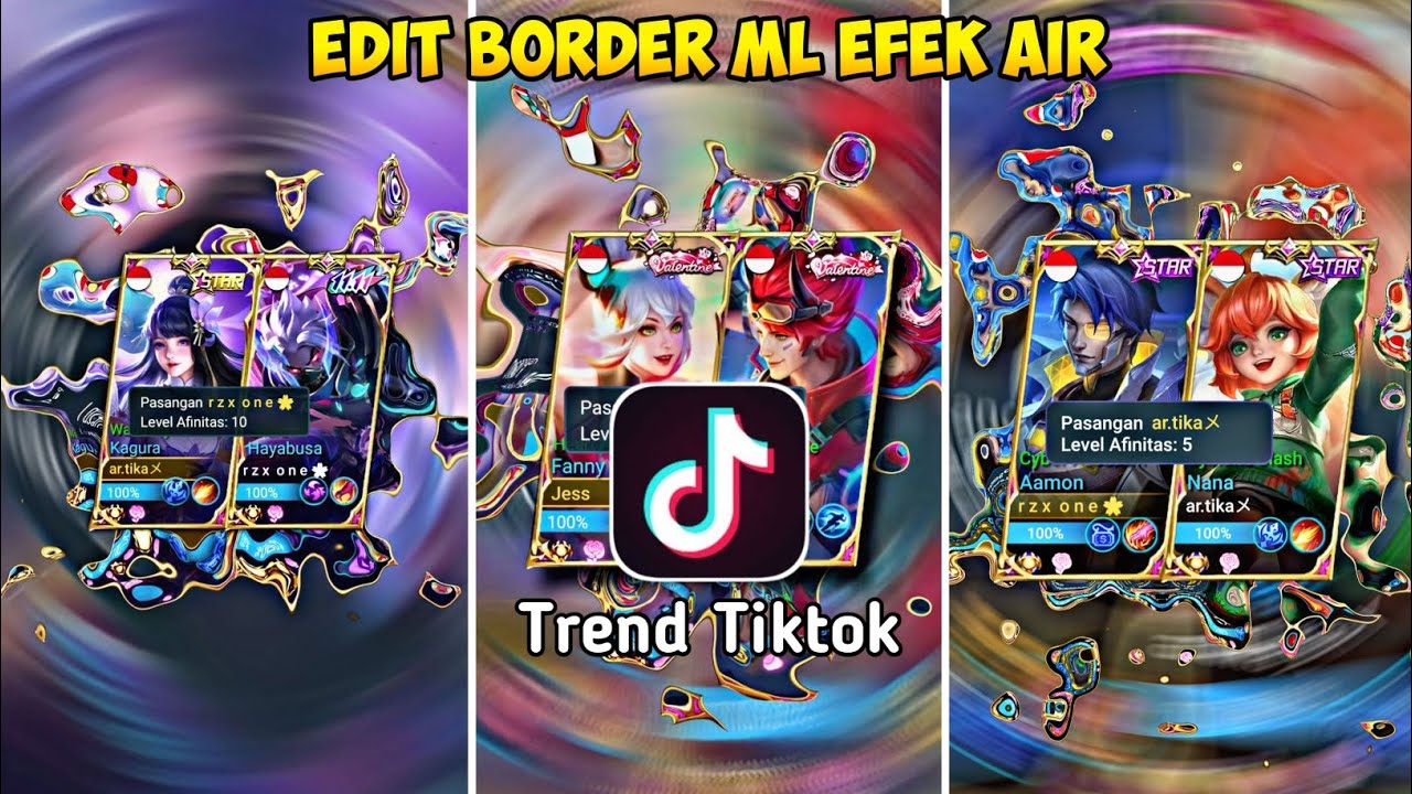 TUTORIAL Edit Foto ML Border Loading Frame Efek Air Trend Tiktok - YouTube