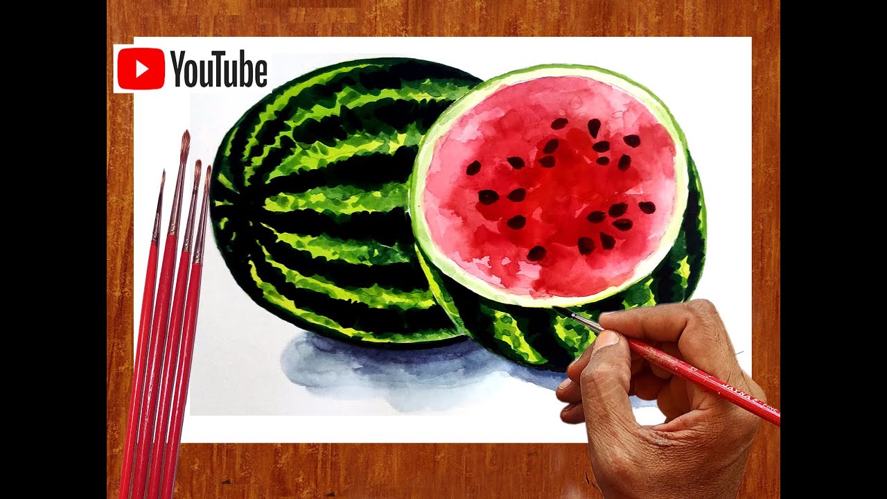 Watermelon Poster Colour painting | art work | Painting | #art #draw # ...