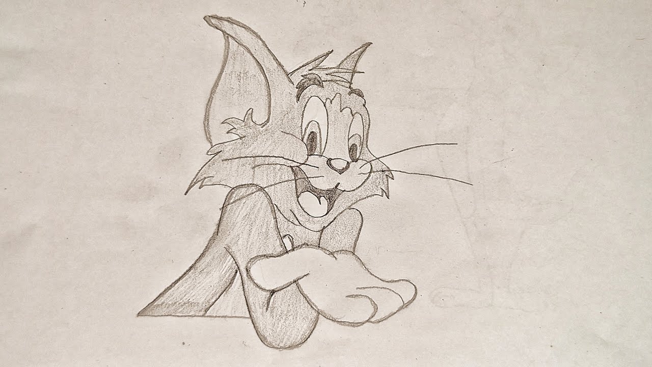 how to draw tom sketch step by step|how to make cartoon sketch|cartoon ...