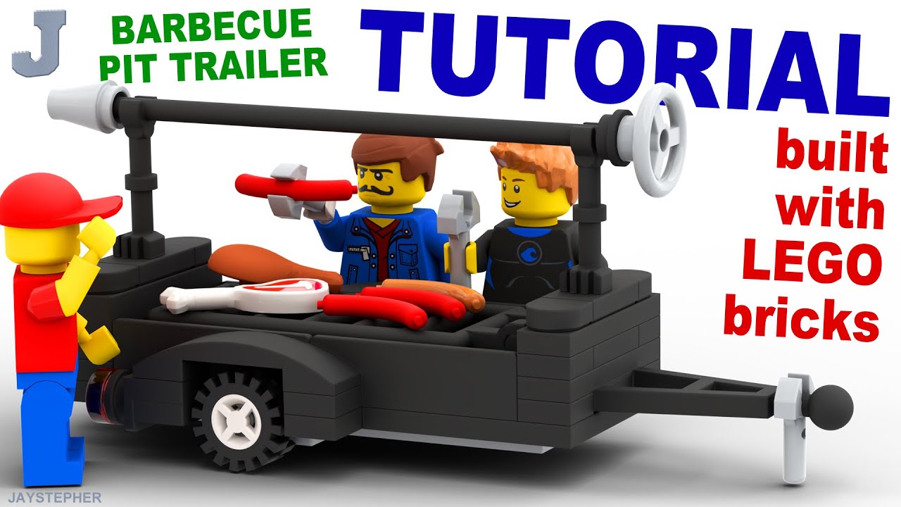 How To Make A Barbecue Pit Trailer With LEGO Bricks Tutorial - YouTube