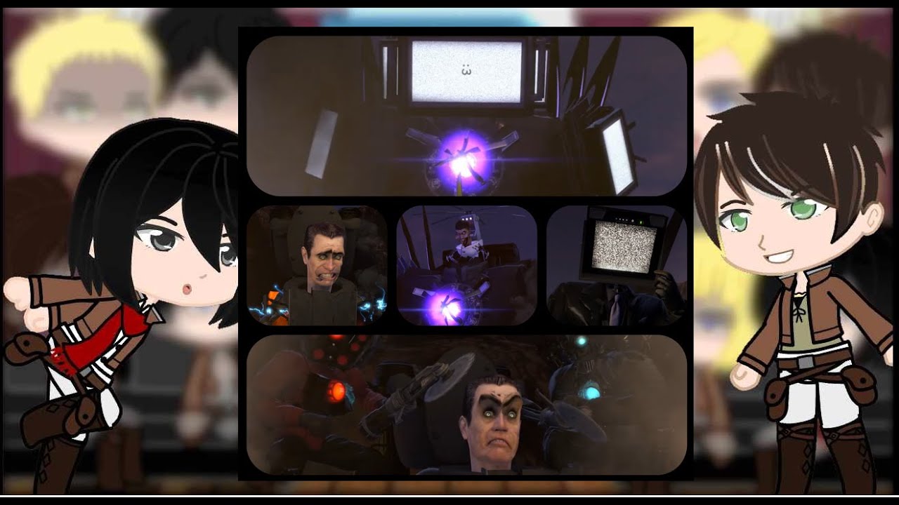 AOT/Attack On Titan react to Skibidi Toilet Pt. 13 | Gacha React - YouTube