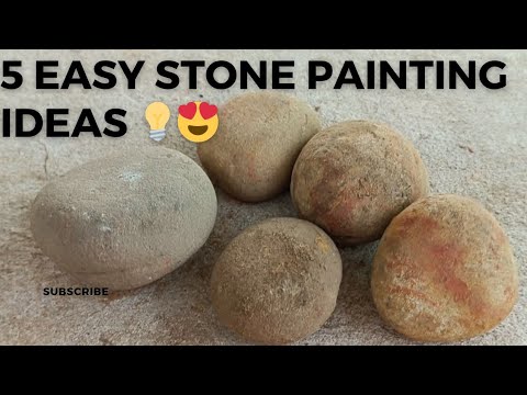5 Easy Stone Painting Ideas💡😍|DIY paperweight painting craft Ideas|DIY ...