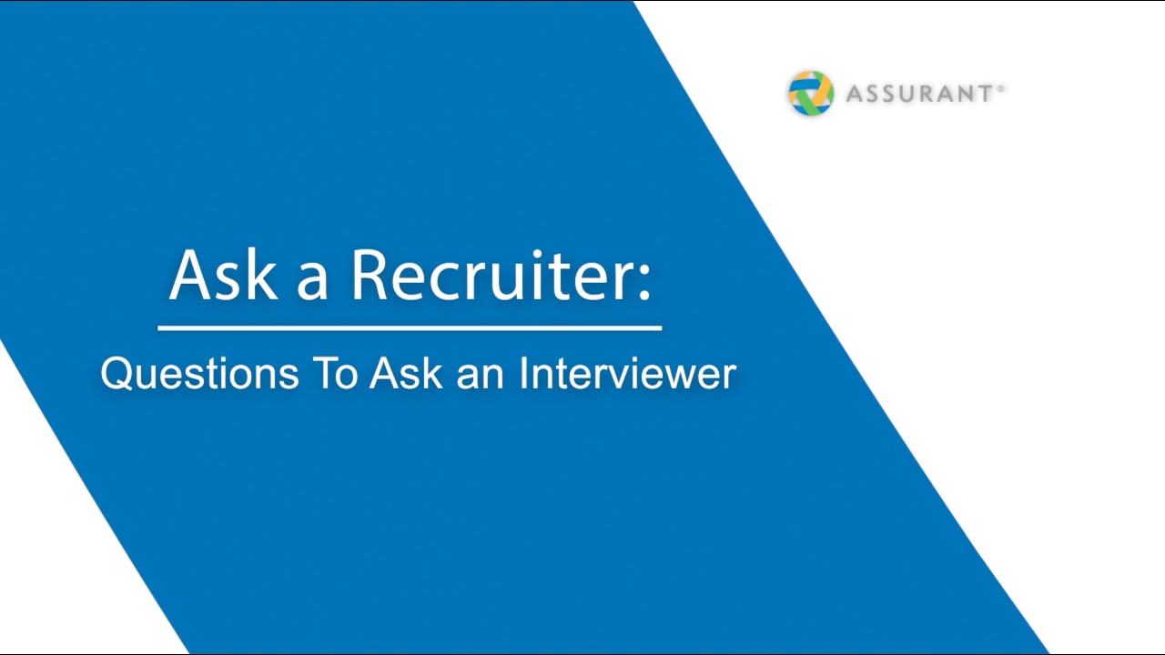 Ask a Recruiter: Questions To Ask Your Interviewer - YouTube