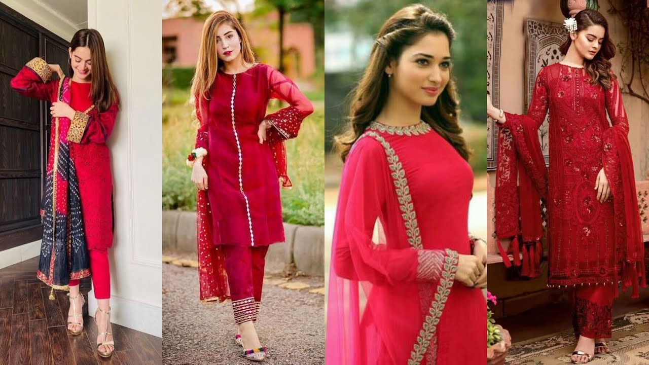 Simple red dress designs 2024 #youtube #simple - YouTube