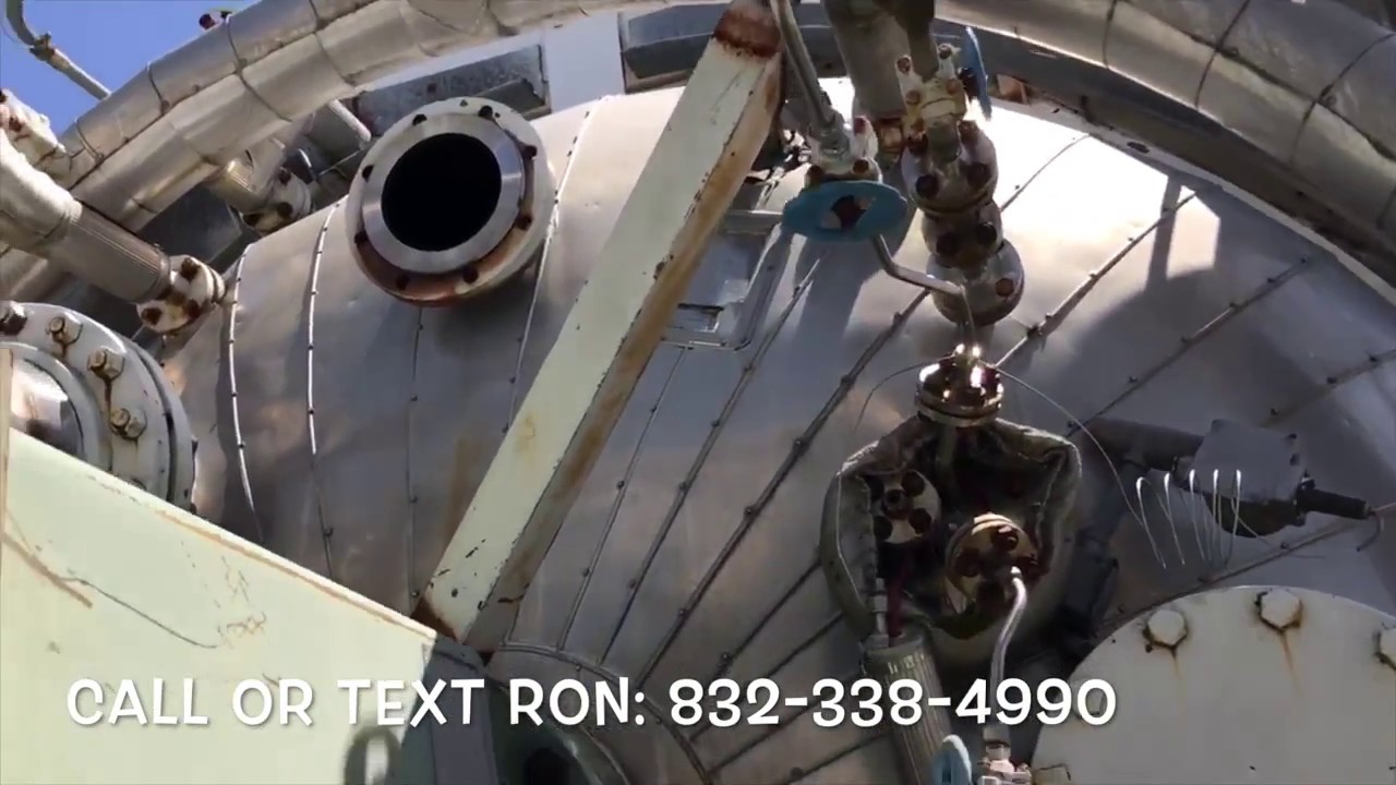 10,000 Gallon Reactor With Explosion Proof Gearbox - YouTube