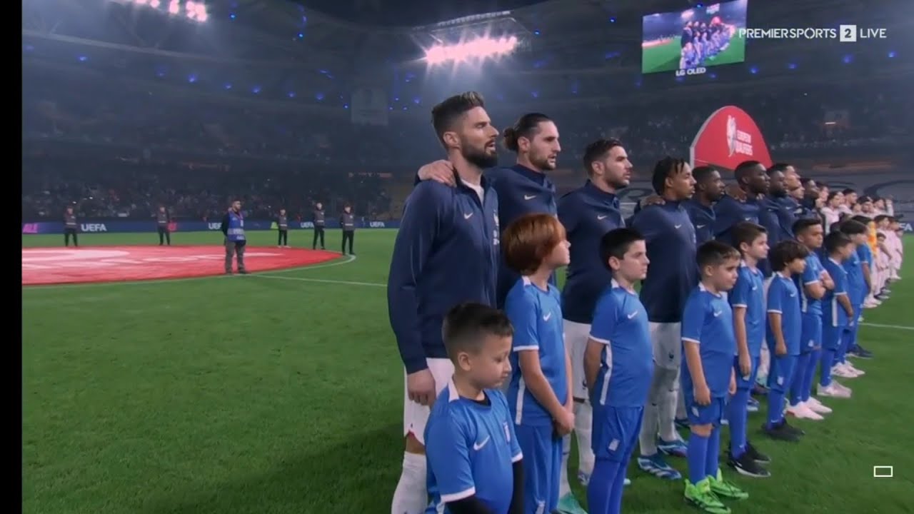 Greece vs France National Anthem - EURO 2024 Qualifiers - YouTube