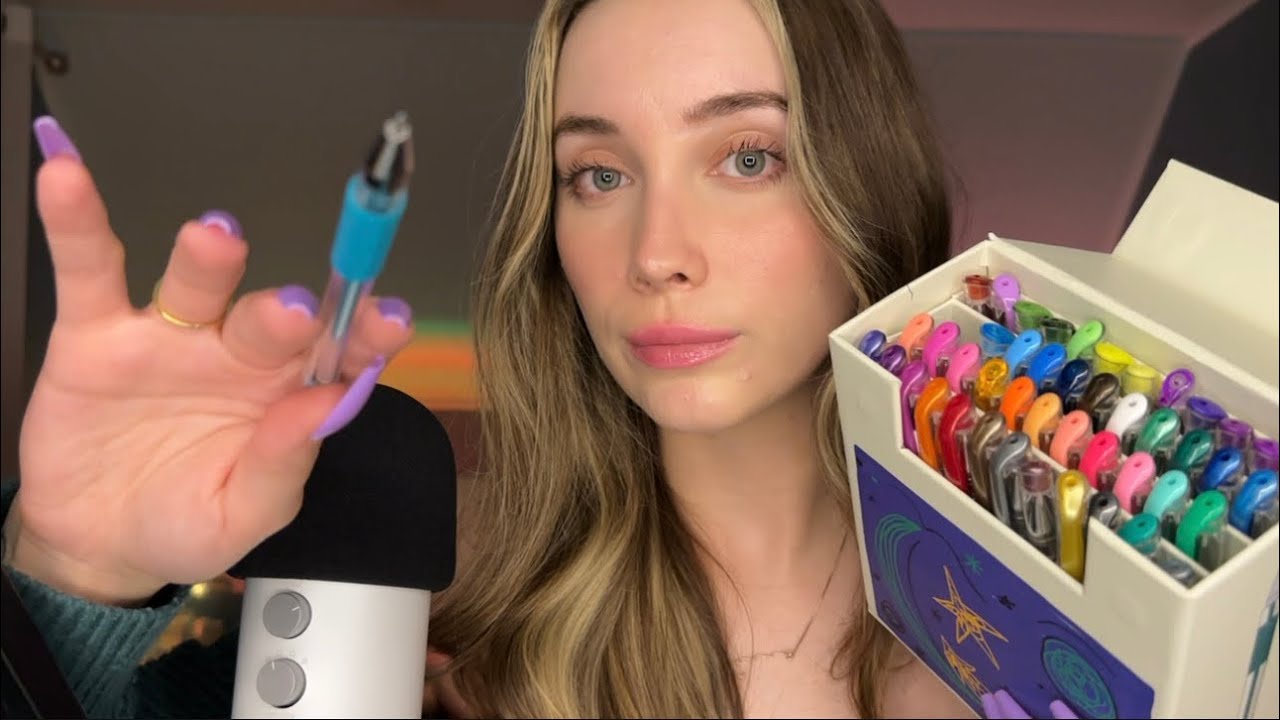ASMR 🌈 Drawing on You & Colouring You In (cozy personal attention ...
