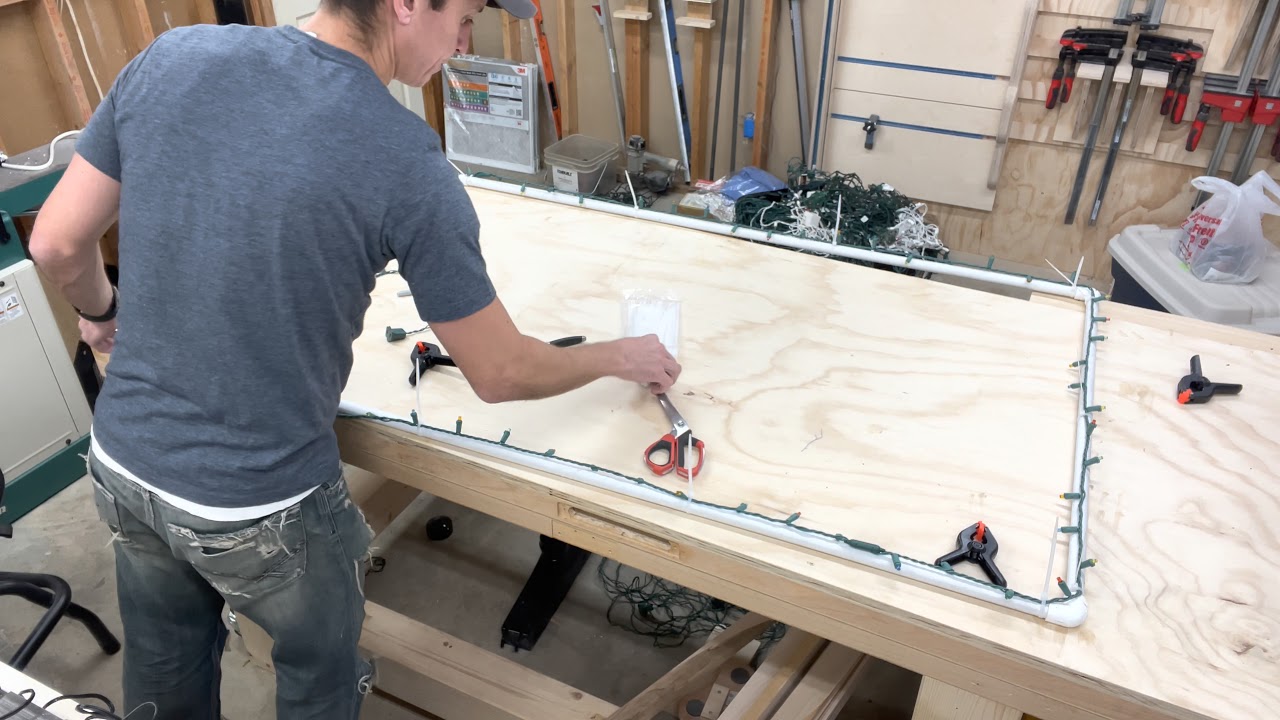 How to make custom PVC window frames for Christmas lights (Part 2 of 3 ...