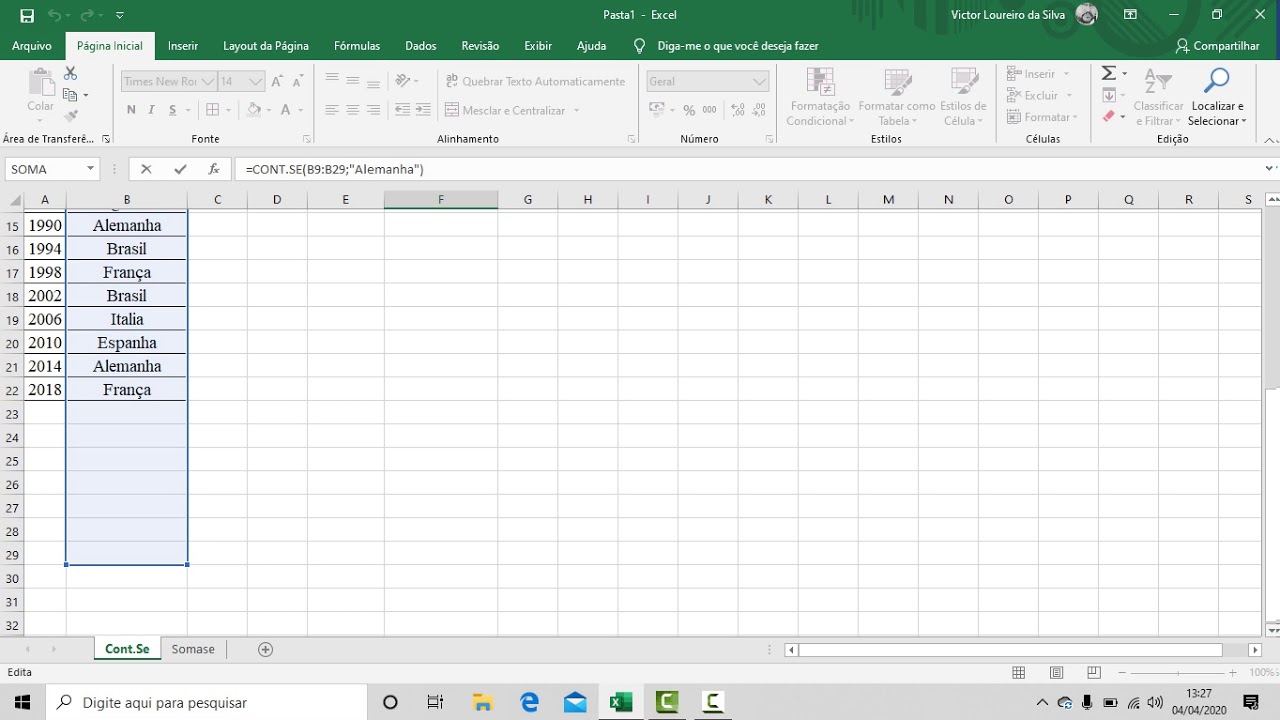LS Excel - Funções CONT.SE E SOMASE - YouTube