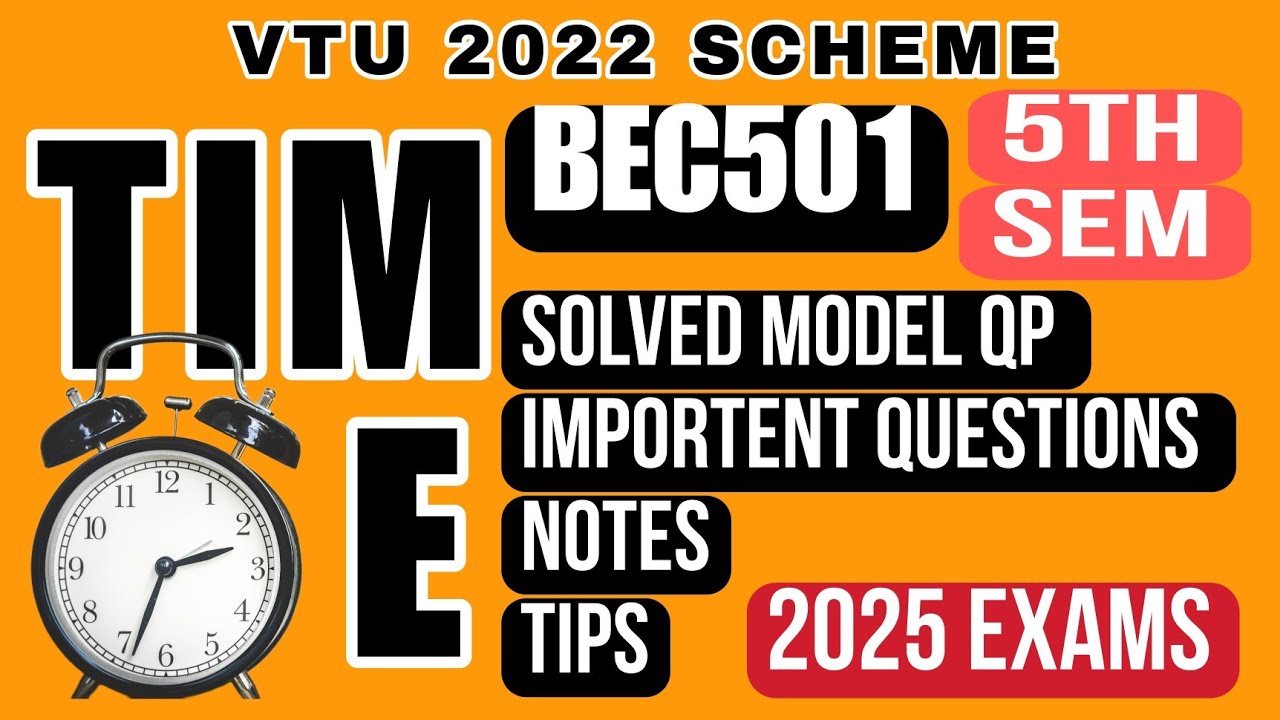 TIME BEC501 SOLVED MODEL QUESTION PAPER || NOTES || IMPORTENT QUESTIONS ...