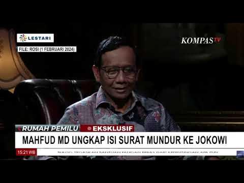 Mahfud MD Ungkap Isi Surat Pengunduran Dirinya ke Presiden Jokowi - YouTube