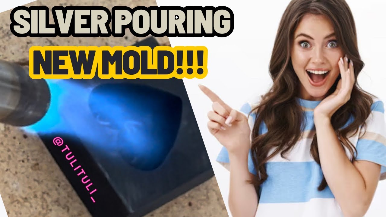First Pour in New Mold! #silver #silverheart - YouTube