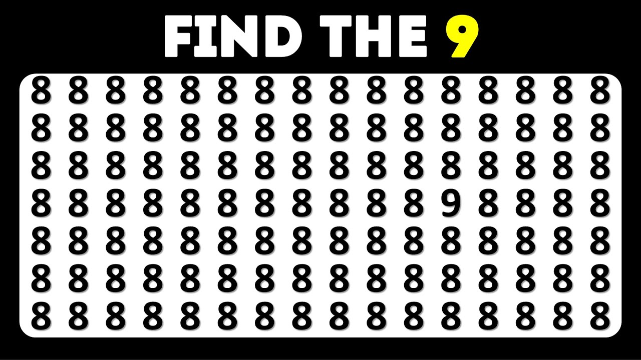 Find the Letter - Number | Spot the difference easy - YouTube