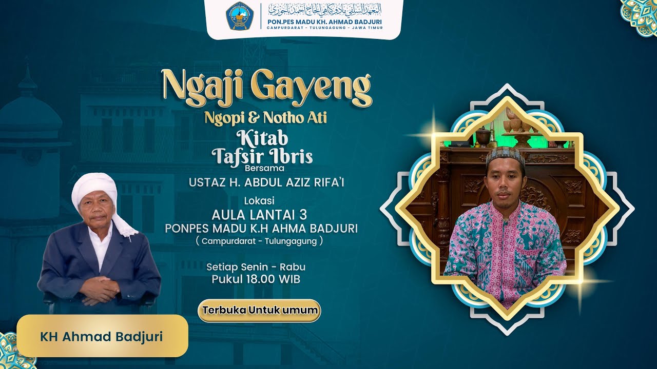 🔴 Kitab Kitab Tafsir Ibris Bersama Ustadz H. Abdul Aziz Rifa'i - YouTube