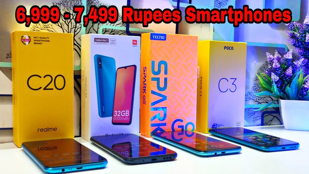 Realme C20 🆚 Redmi 9A 🆚 Tecno Spark Go 2021 🆚 Poco C3 ⚡ Unboxing ...