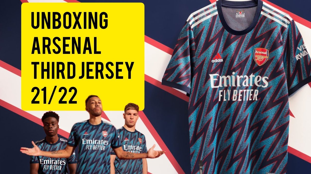 Arsenal third kits 21/22 jersey unboxing - YouTube