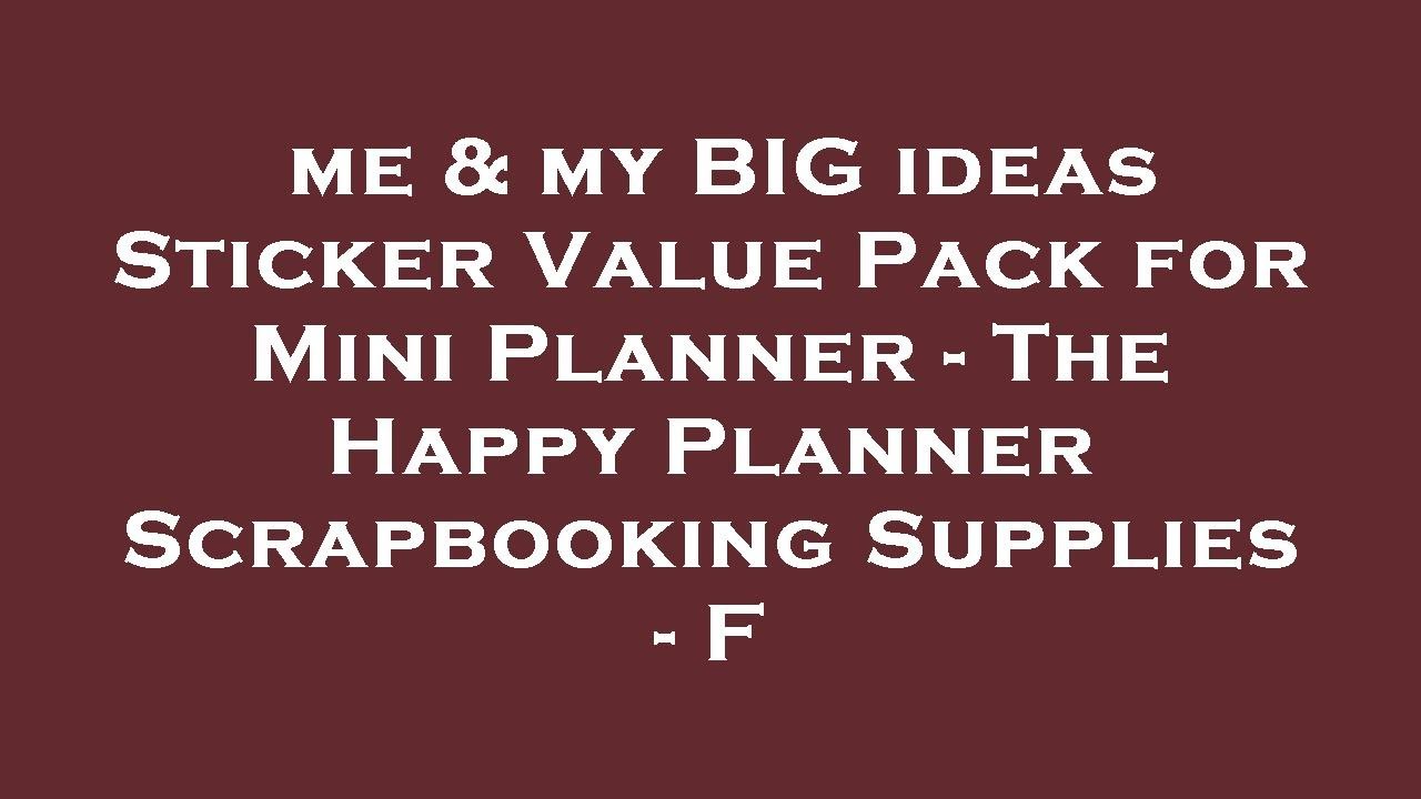 me & my BIG ideas Sticker Value Pack for Mini Planner - The Happy ...