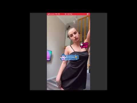 Bigo  blonde Russian girl Live Dance With Black Night Dress
