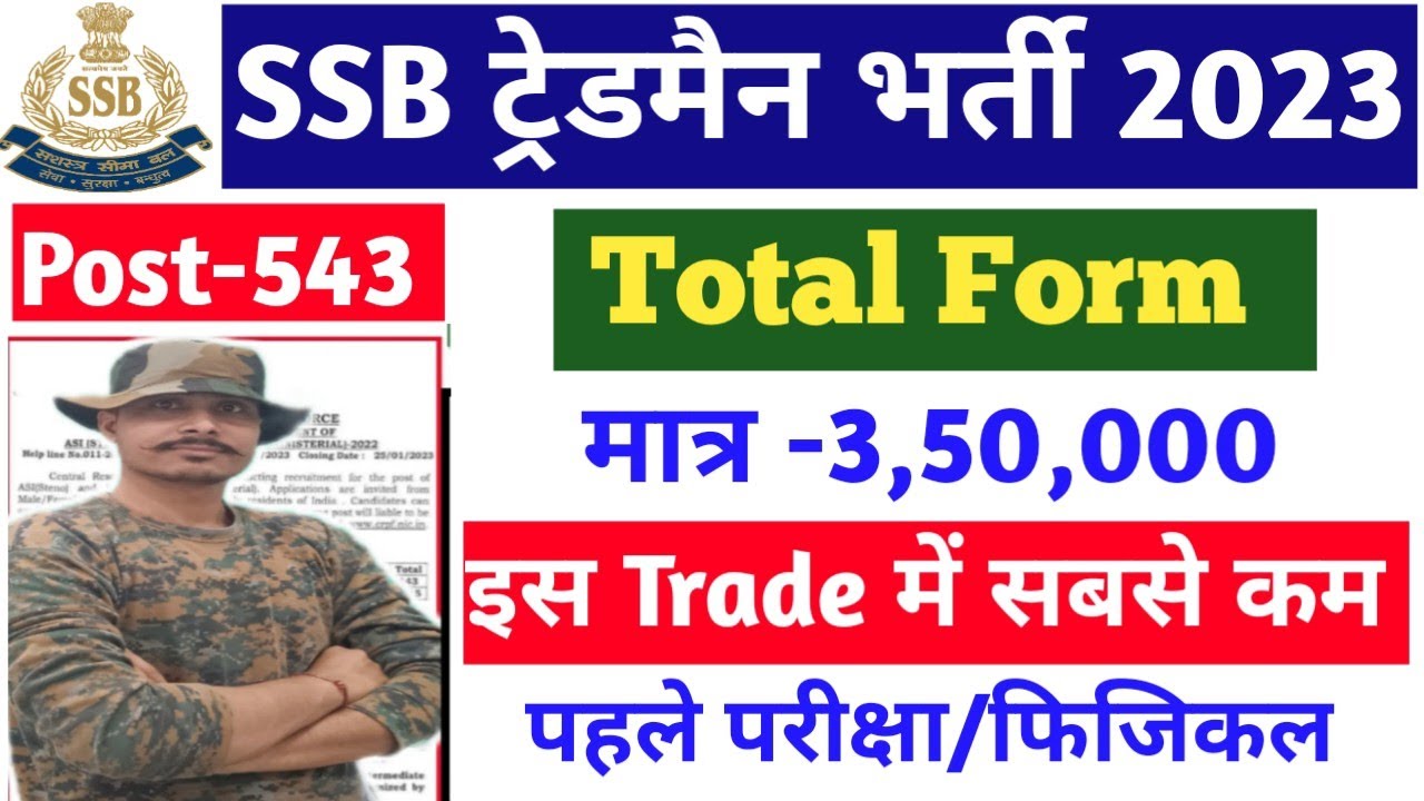 SSB Tradesman 2023 ll Total Form ll SSB Tradesman 2023 Physical Date l ...