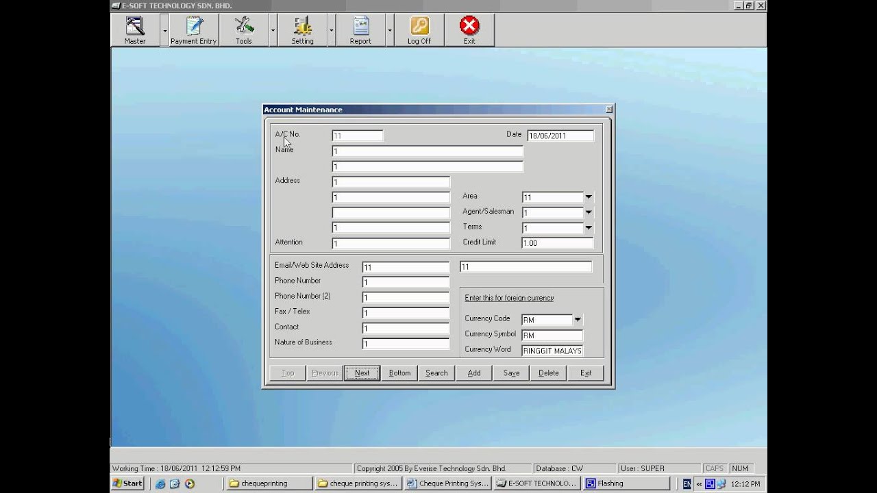 How To Delete A Payee Account In Check / Cheque Printing System - YouTube