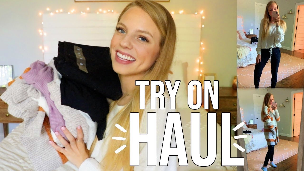 TRY ON HAUL!!! college clothes & fall clothes - YouTube