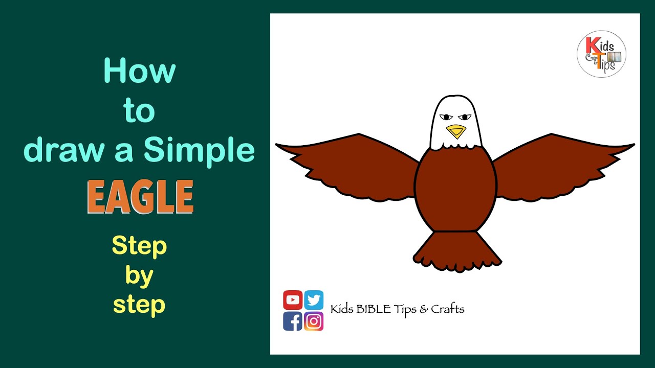 How to Draw a Simple Eagle | Simple and Easy way | How to draw an Eagle ...
