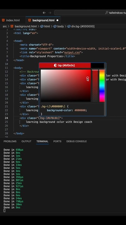 Tailwind CSS custom background Color | Tailwind CSS tutorial Hindi #coding #tailwindcss - YouTube