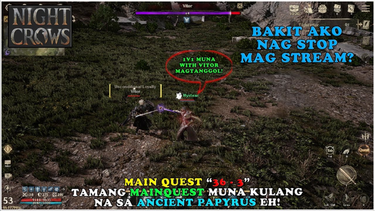 NIGHT CROWS - TAMANG MAINQUEST MUNA GIPIT NA TAYO SA ANCIENT PAPYRUS ...