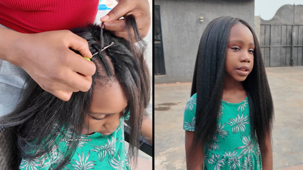 No Leave Invisible Crochet Braids Hairstyle for kids and Adults ...