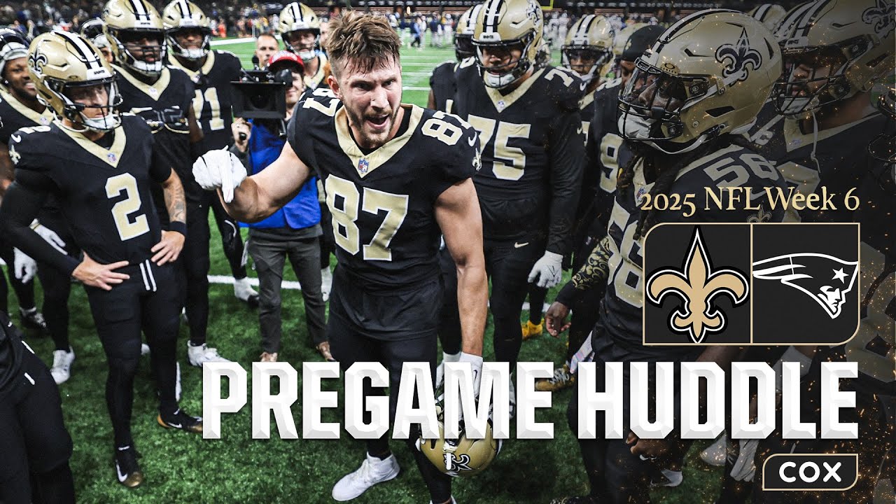 Saints Pregame Huddle vs. Patriots | 2025 NFL Week 6 - YouTube
