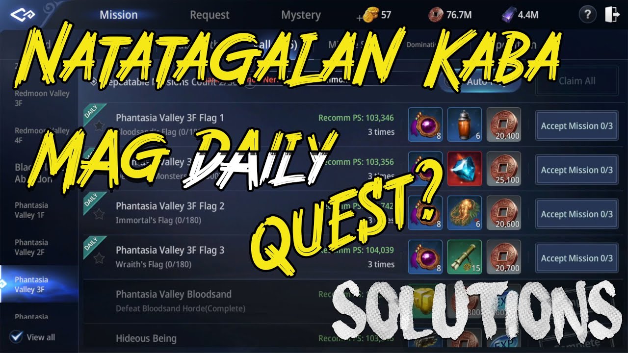 MAtagal Na Daily Quest? Eto ang Solusyon - YouTube