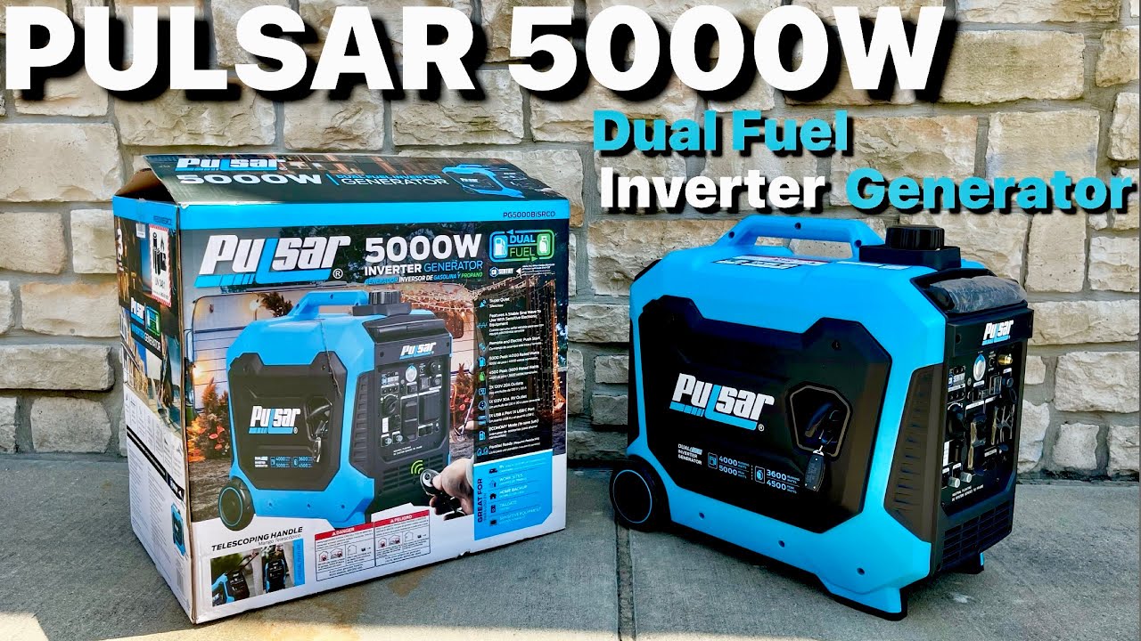 Pulsar PG5000BiSRCO Dual Fuel 30A RV Ready Portable Inverter Generator ...