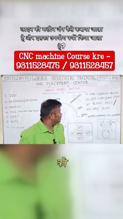 CNC machine mai Block skip button ka use kya hai aur kaisi kre. #cncbook #cncmachining - YouTube