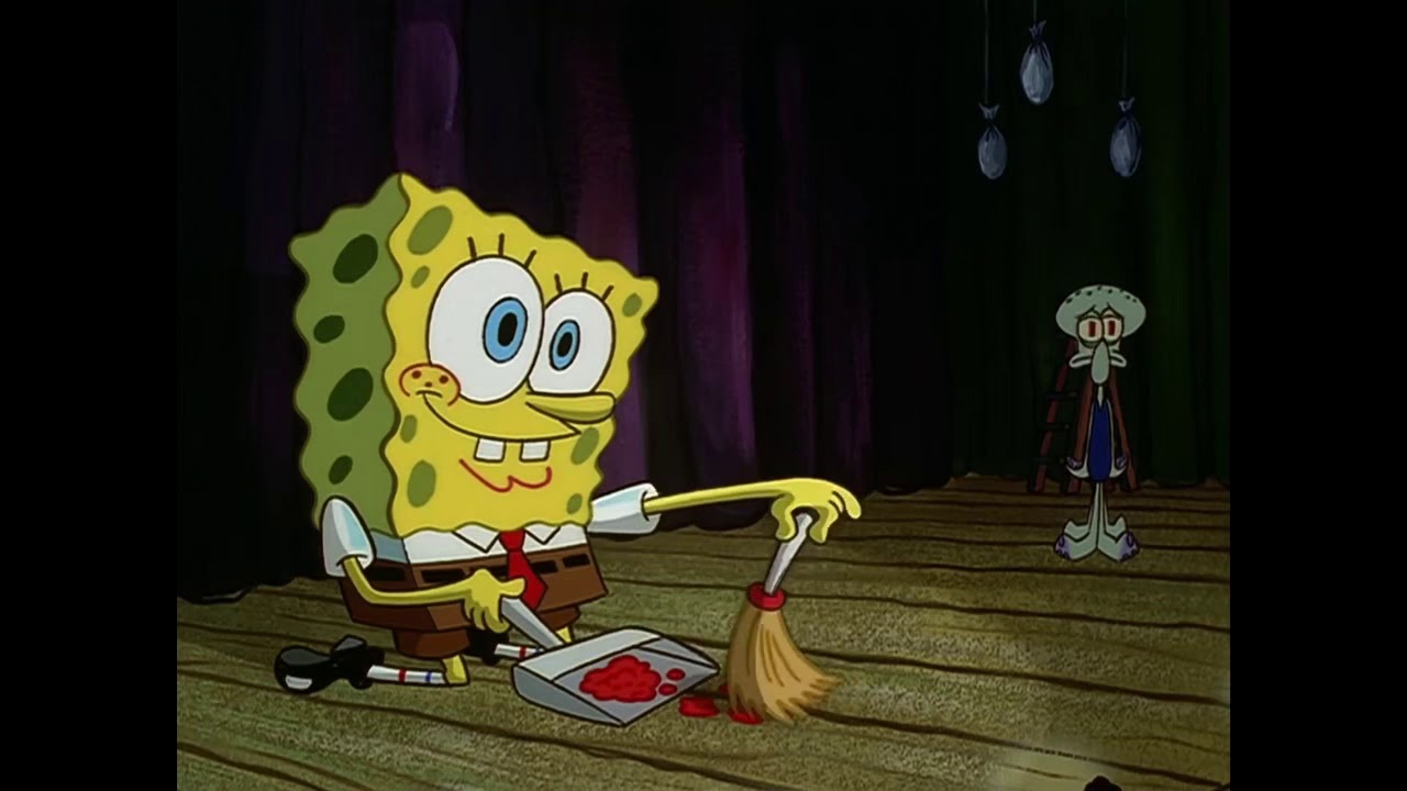Crowd Love SpongeBob Cleaning the Stage for 10 Hours - YouTube