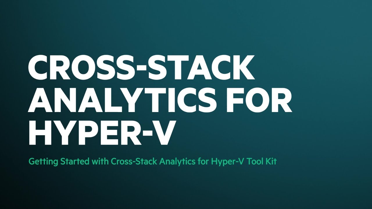 Hyper-V Analytics for HPE InfoSight - Getting Started - YouTube