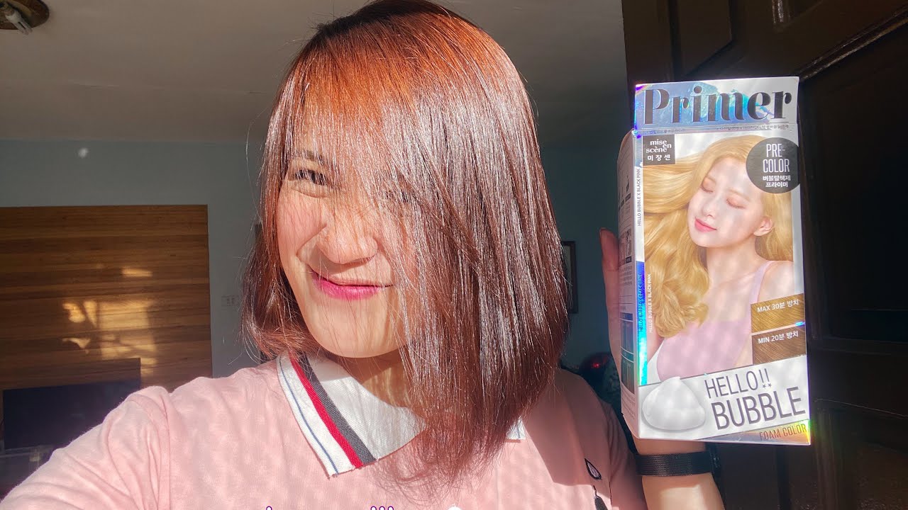 Nagkulay ako ng buhok using Hello Bubble X Black Pink Dye Hair Coloring ...