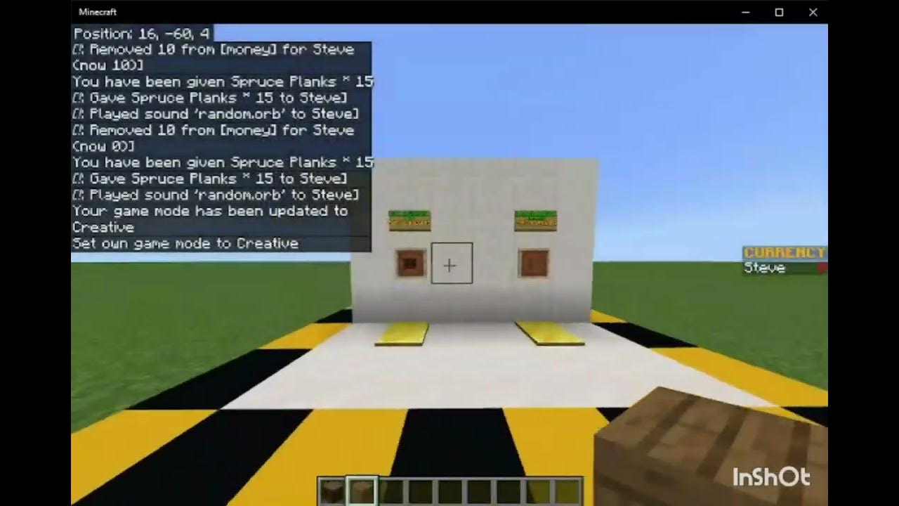 How to make currency system in Minecraft bedrock. And how to make sell ...